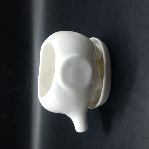 Accents | Small White Ceramic Elephant Plant Pot And Dish | Poshmark